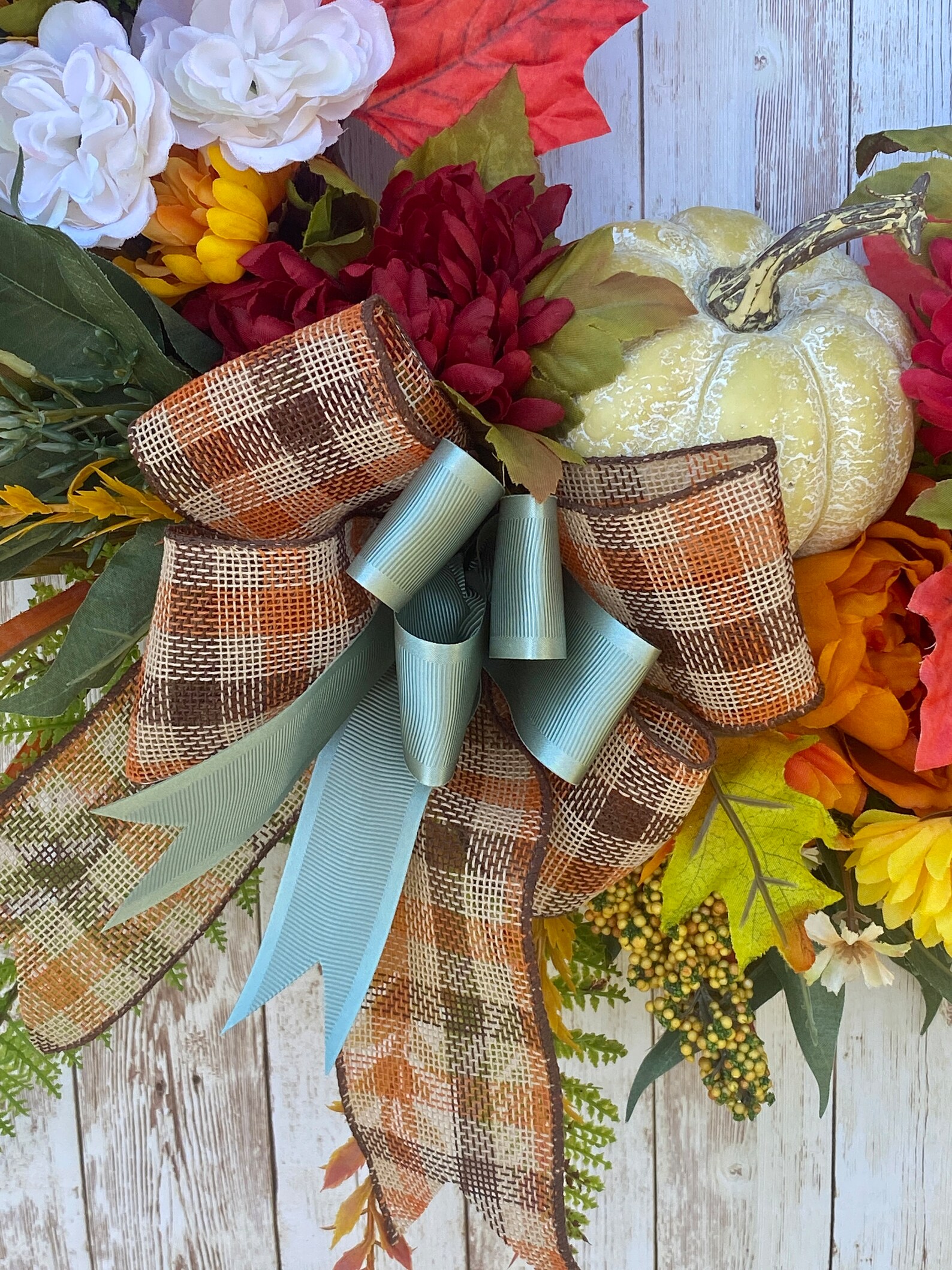 Colorful Fall Grapevine Wreath Autumn Wreath Front Door - Etsy