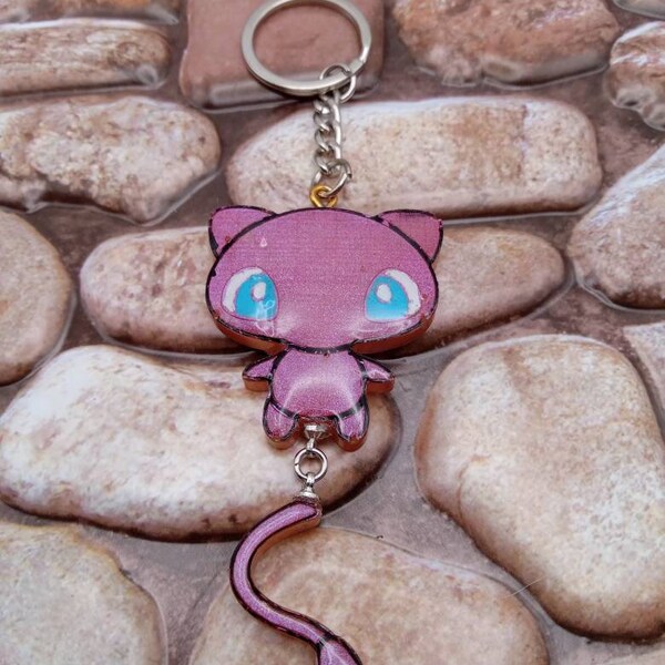 Mew Keychain - Etsy