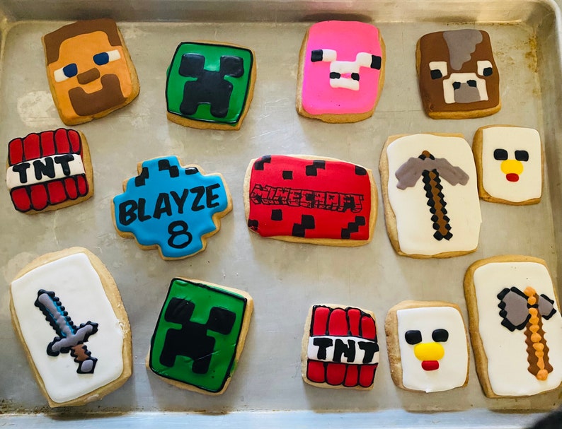 Minecraft Sugar Cookies - Etsy