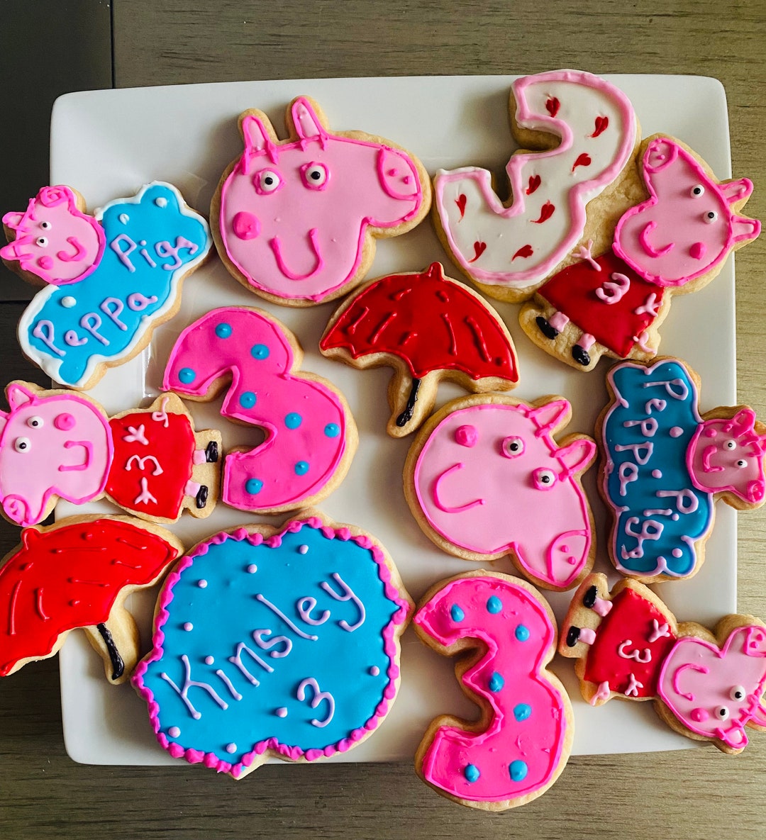 Peppa Pig Cookies - Etsy