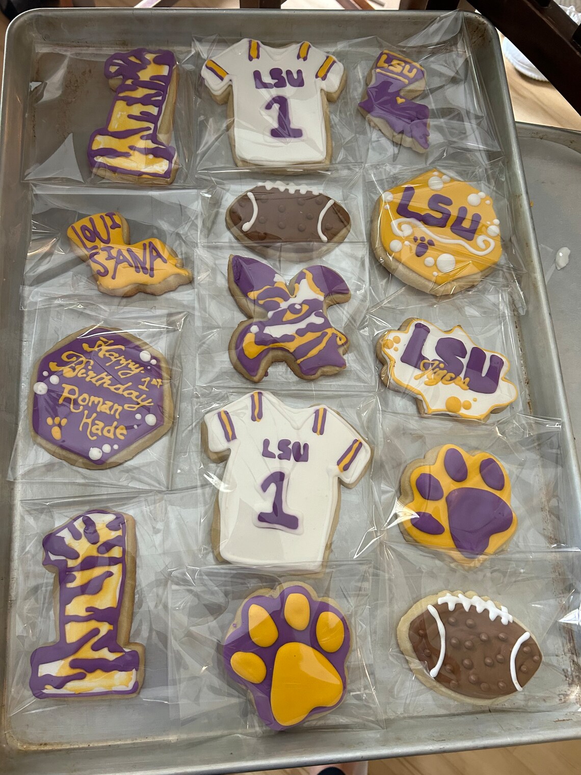 LSU Themed Cookies Birthday Party - Etsy