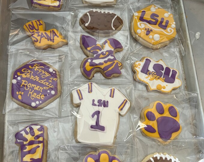 LSU Themed Cookies Birthday Party - Etsy
