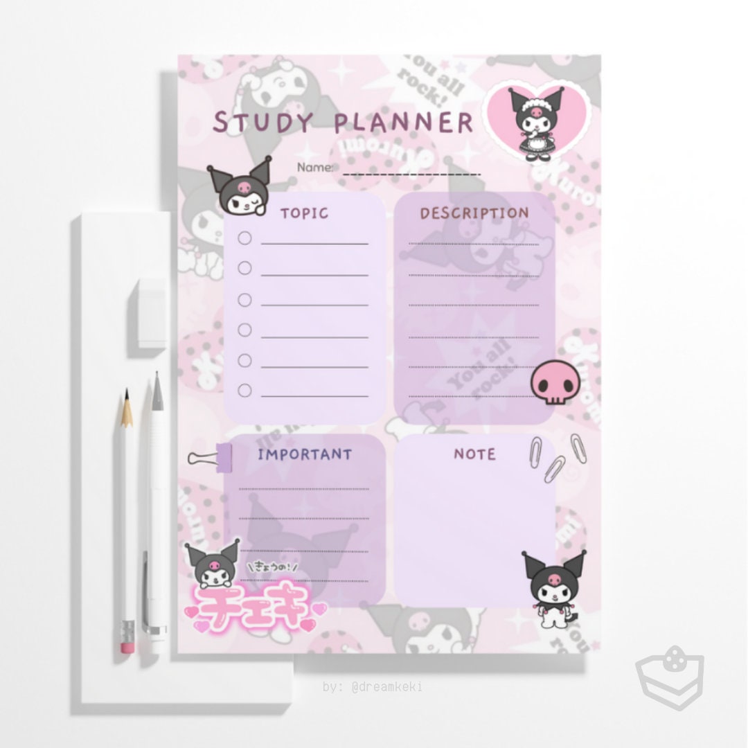 4 Tabs / Kawaii Purple Digital Planner 2025 / Cute Digital Planner 2025 ...