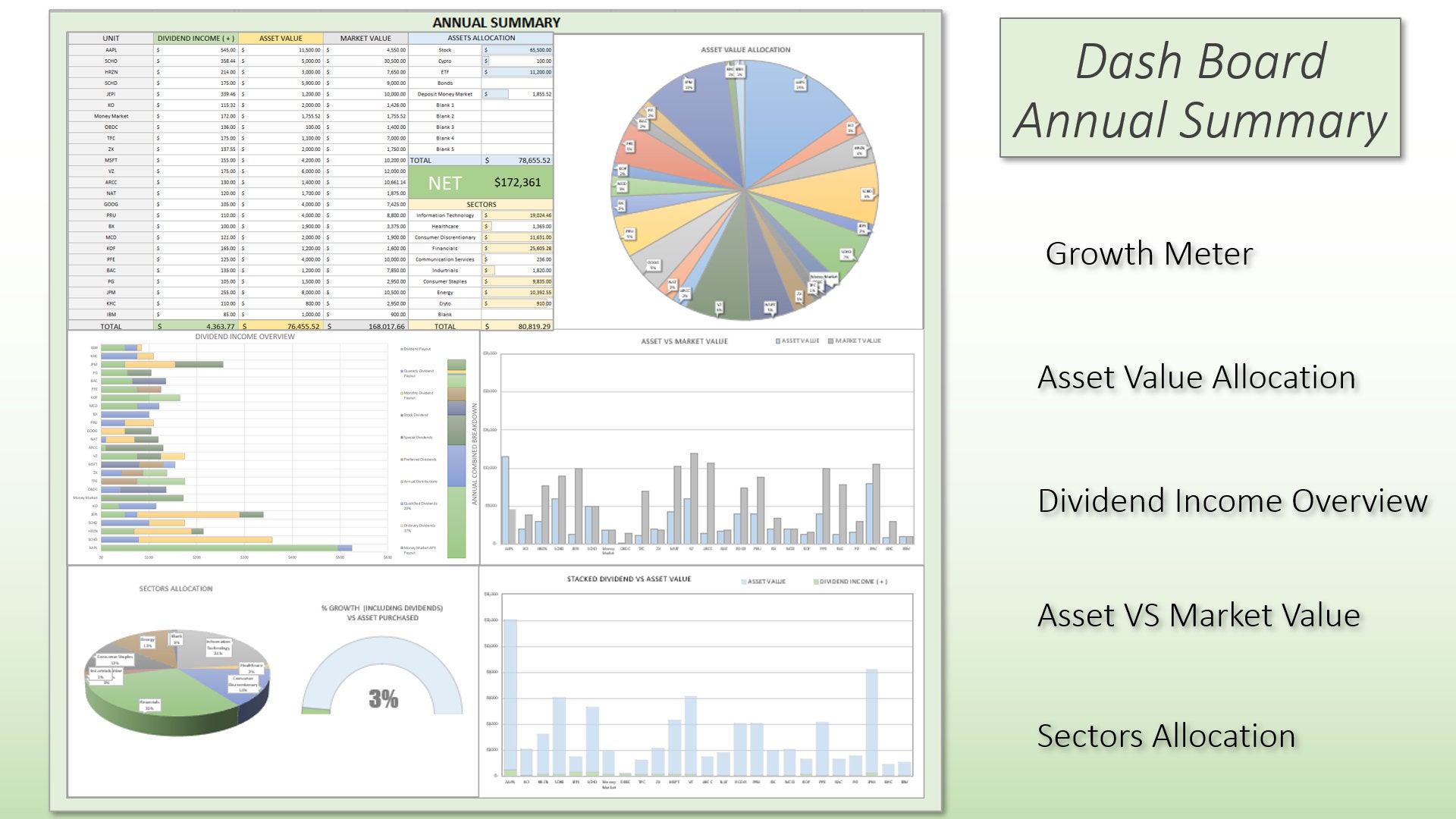Dividend & Stock Portfolio Tracker | Simple Edition - Etsy