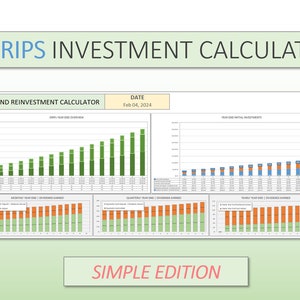 15 Year Drips Investment Calculator SIMPLE EDITION - Etsy
