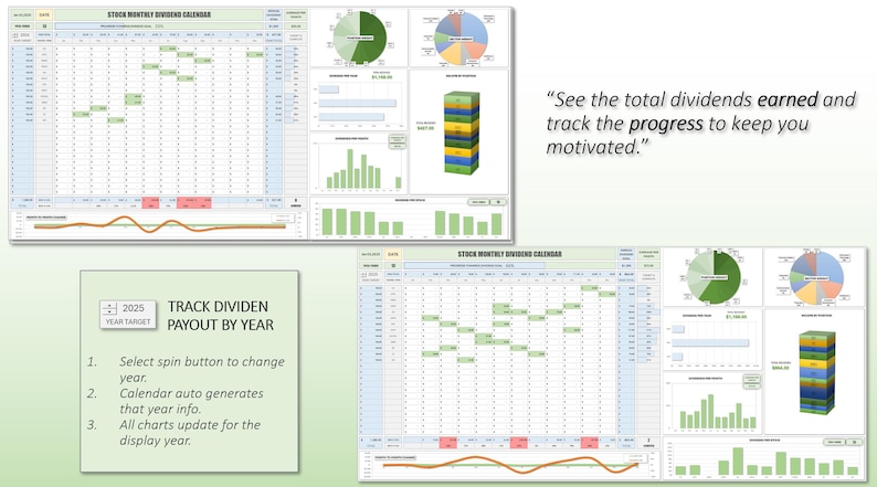 Dividend Calendar Payment Tracker | Ex/eff Date Calendar - Etsy