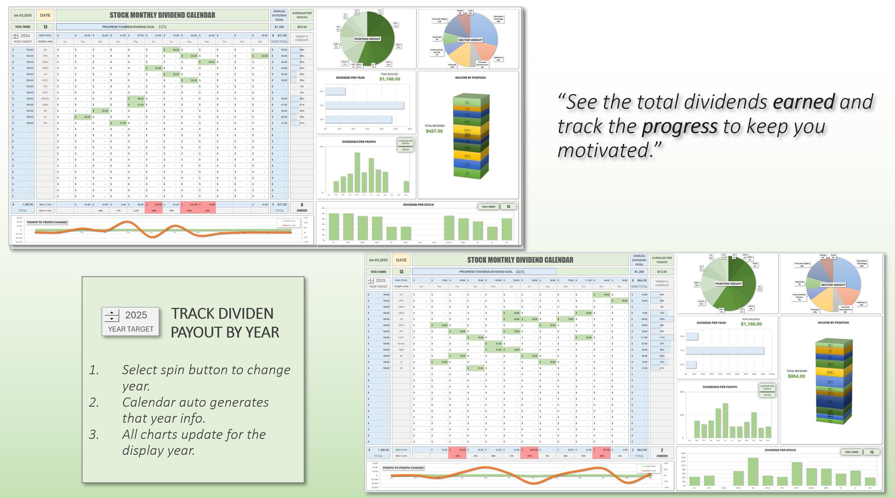 Dividend Calendar Payment Tracker | Ex/eff Date Calendar - Etsy