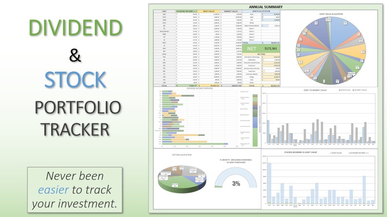 Dividend & Stock Portfolio Tracker | Simple Edition - Etsy