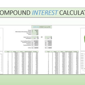 Compound Interest Calculator - Etsy
