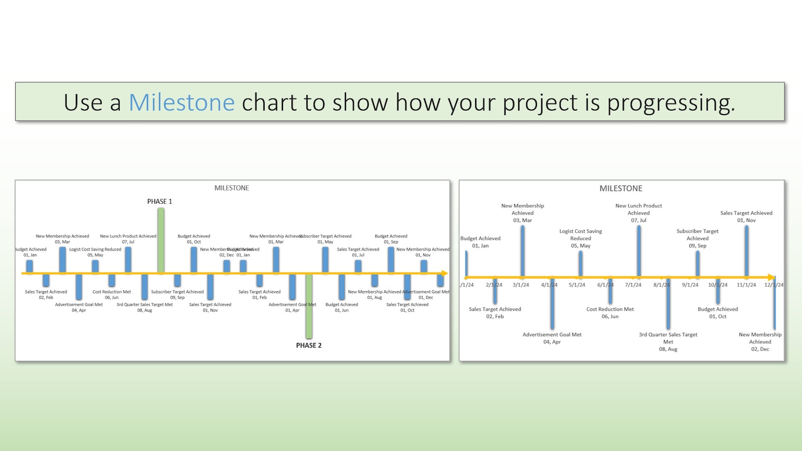 Milestone Timeline Chart Template Creator - Etsy