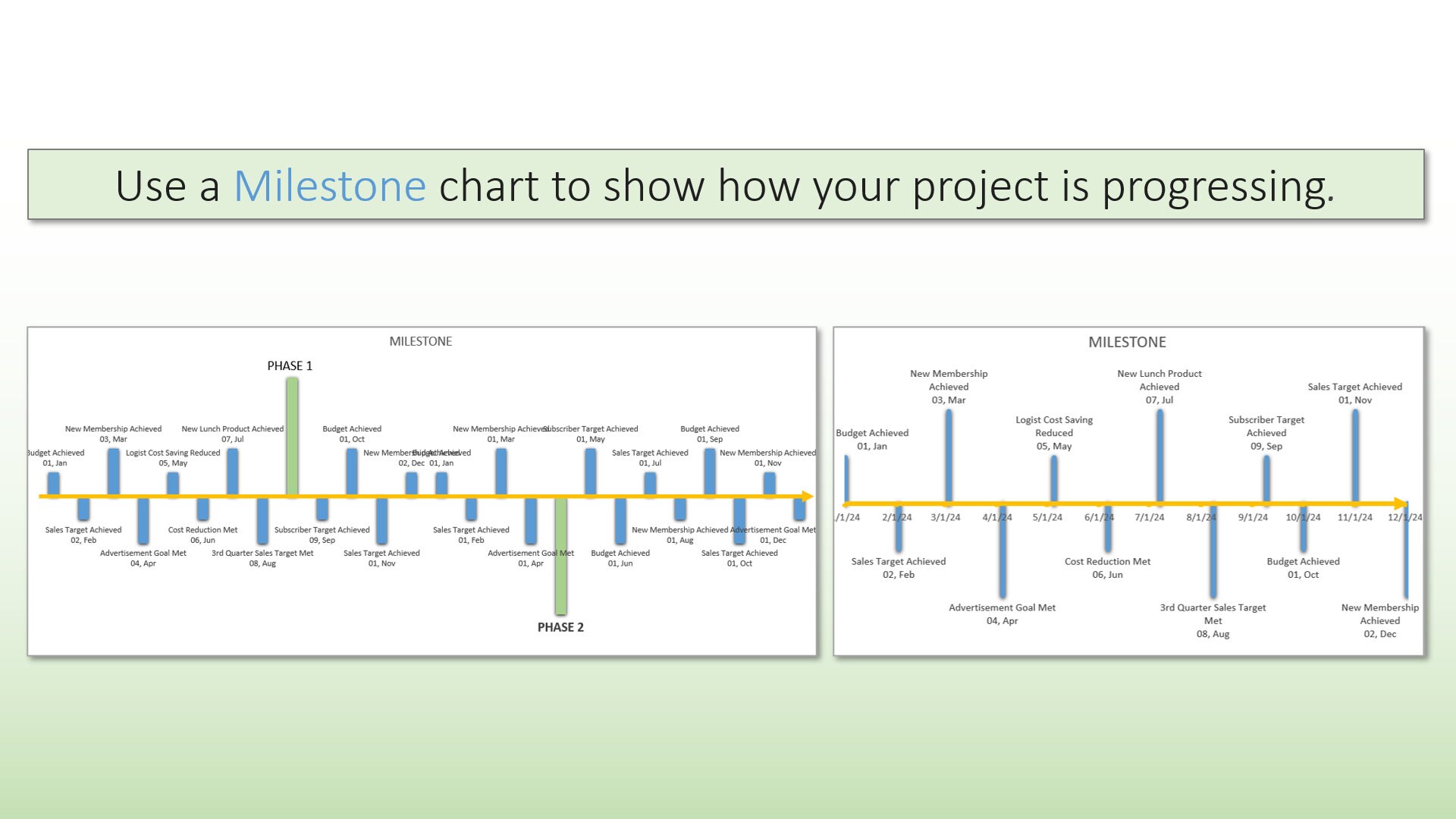 Milestone Timeline Chart Template Creator - Etsy