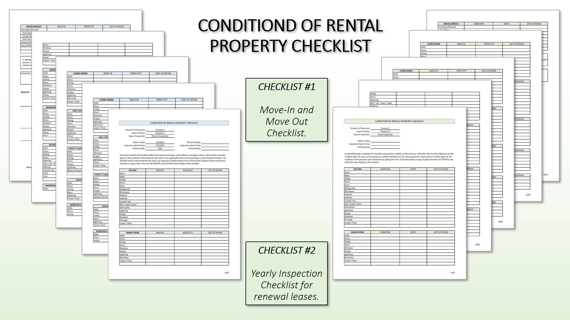 Condition of Rental Property Checklist - Etsy