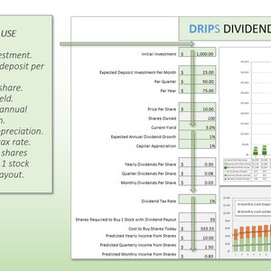 15 Year Drips Investment Calculator SIMPLE EDITION - Etsy