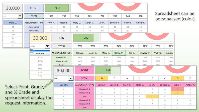 Gradebook Simple Edition - Etsy