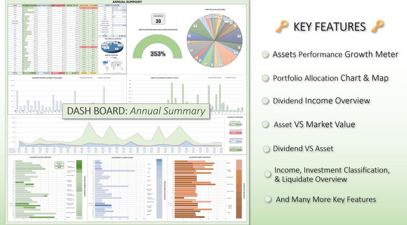ULTIMATE Dividend & Stock Portfolio Tracker | 30 Positions - Etsy