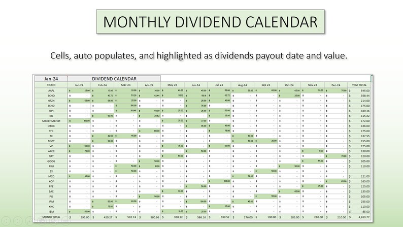 Dividend & Stock Portfolio Tracker | Simple Edition - Etsy