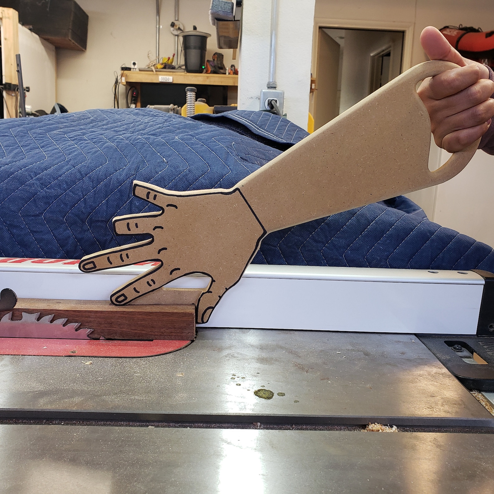 Table Saw Push Stick, Style Hand With Missing Fingers, Perfect Father's ...