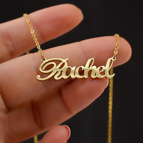 Gold Name Necklace - Etsy