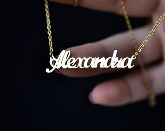 Alexandra Name Necklace - Etsy