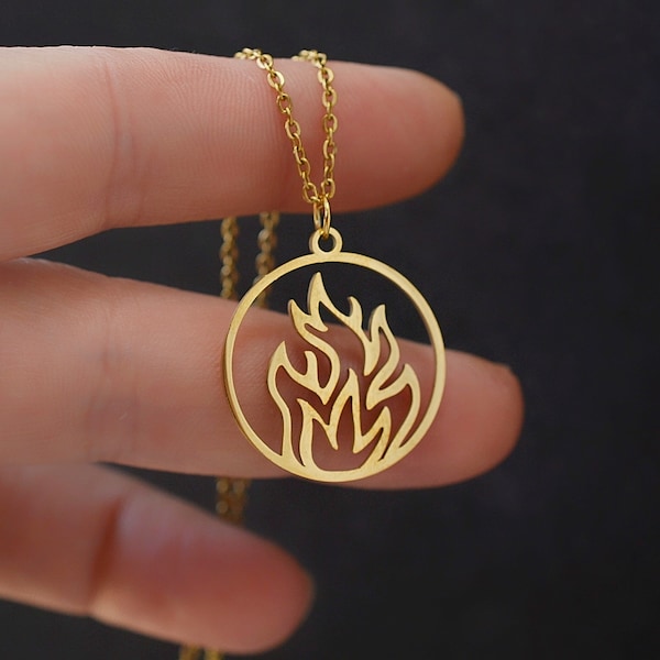 Flame Necklace - Etsy UK