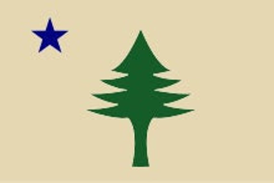 Maine 1901 Flag SVG Monochrome - Etsy