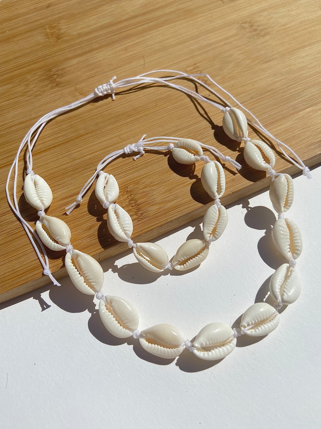 Cowrie Shell Necklace & Bracelet/anklet - Etsy UK