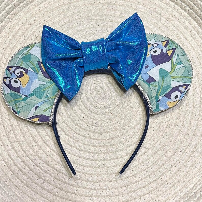 Bluey Mouse Ears With Bow - Etsy