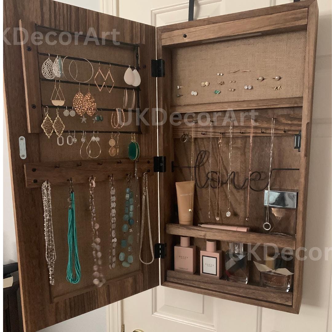 Jewelry cabinet wall mount Etsy