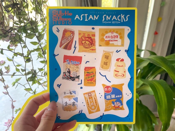 Asian Snack Sticker Sheet Taiwan Sticker Laptop Sticker - Etsy