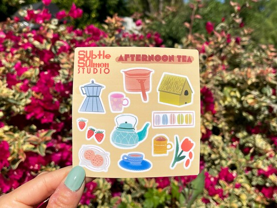 Afternoon Tea Sticker Sheet Food Sticker Drink Sticker - Etsy