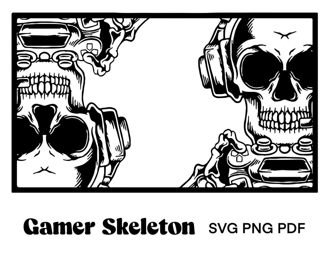 Skeleton Gamer SVG, Skeleton SVG, Video Game Svg, Gaming Svg, Video ...