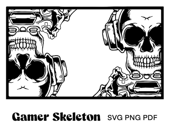 Skeleton Gamer SVG Skeleton SVG Video Game Svg Gaming Svg - Etsy