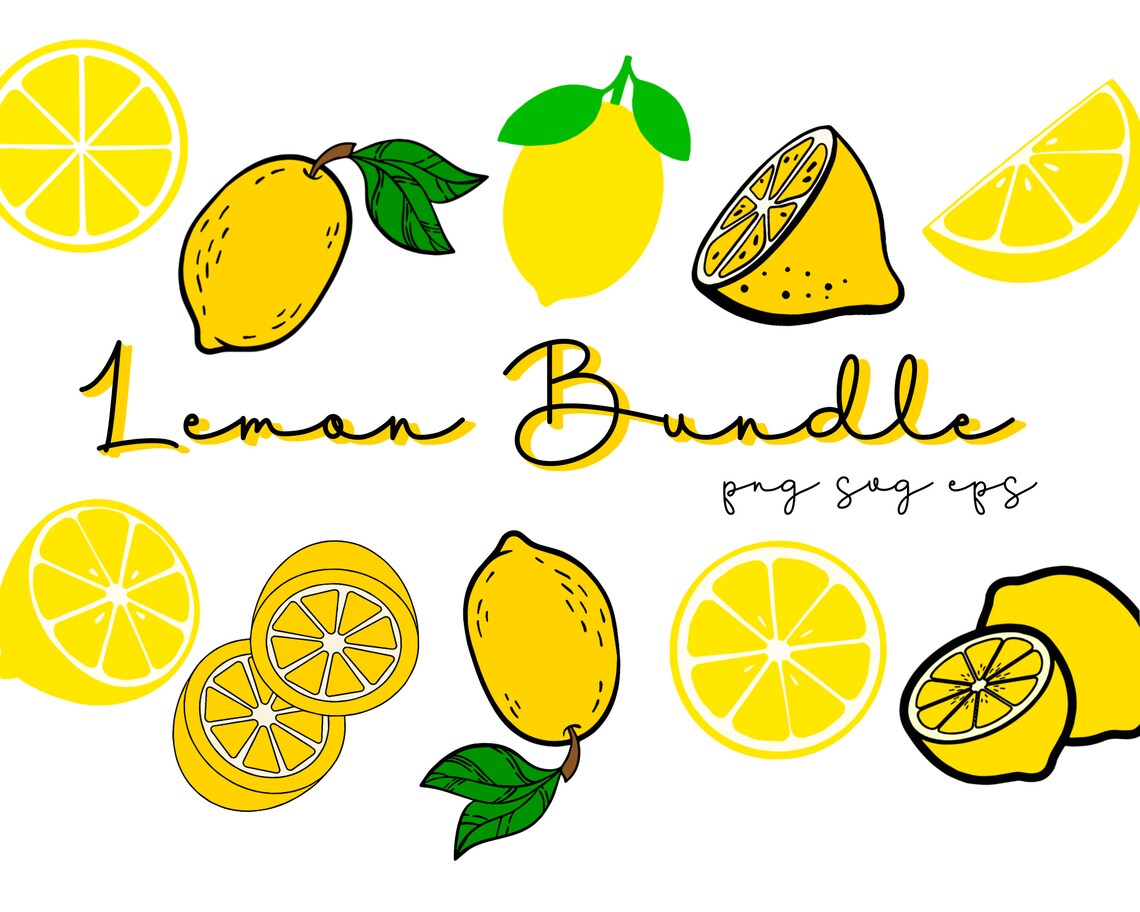Lemon SVG Bundle Lemon SVG Files for Cricut SVG Files for - Etsy