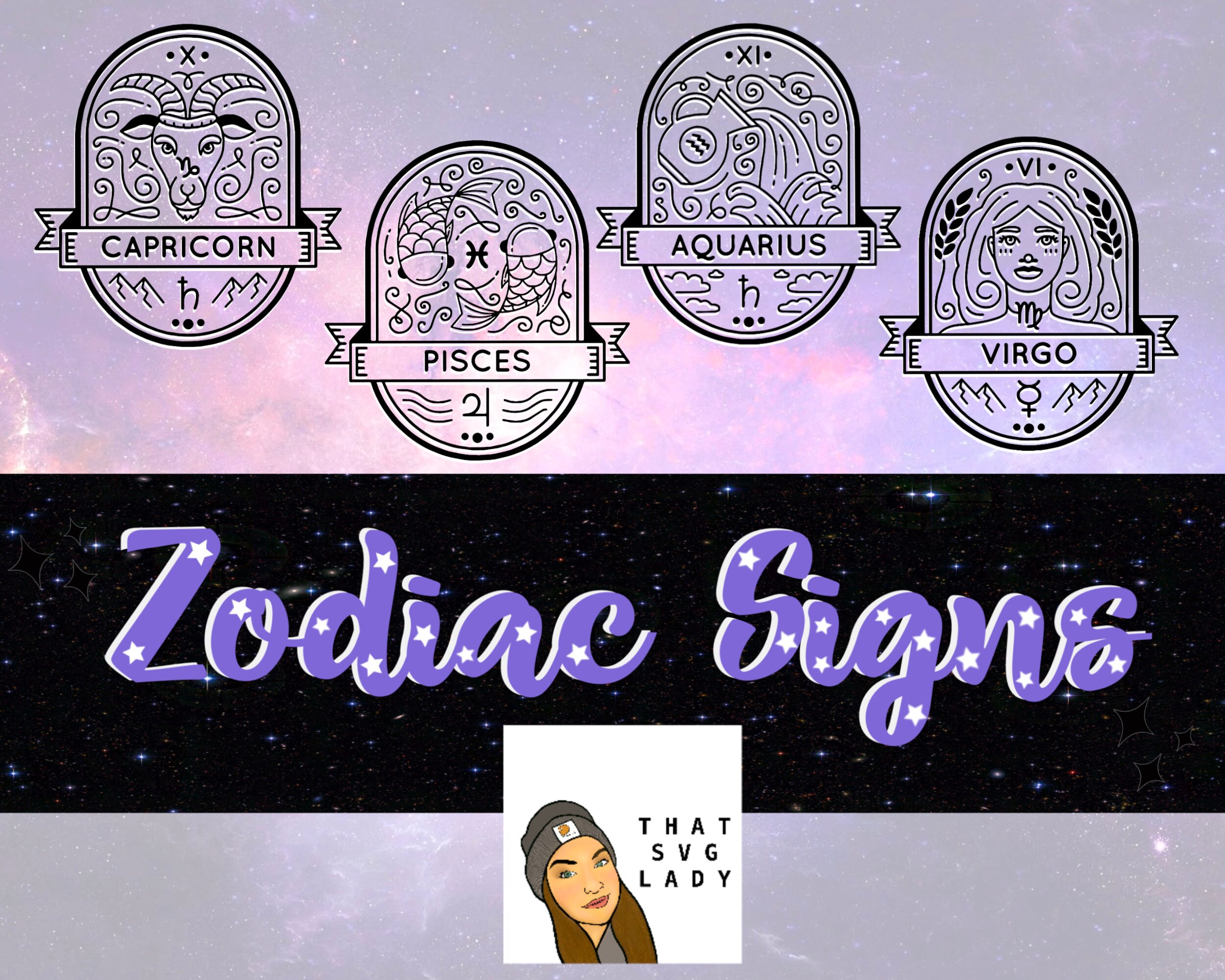 Zodiac Sign SVG Bundle Astrology Svg Cricut Files - Etsy