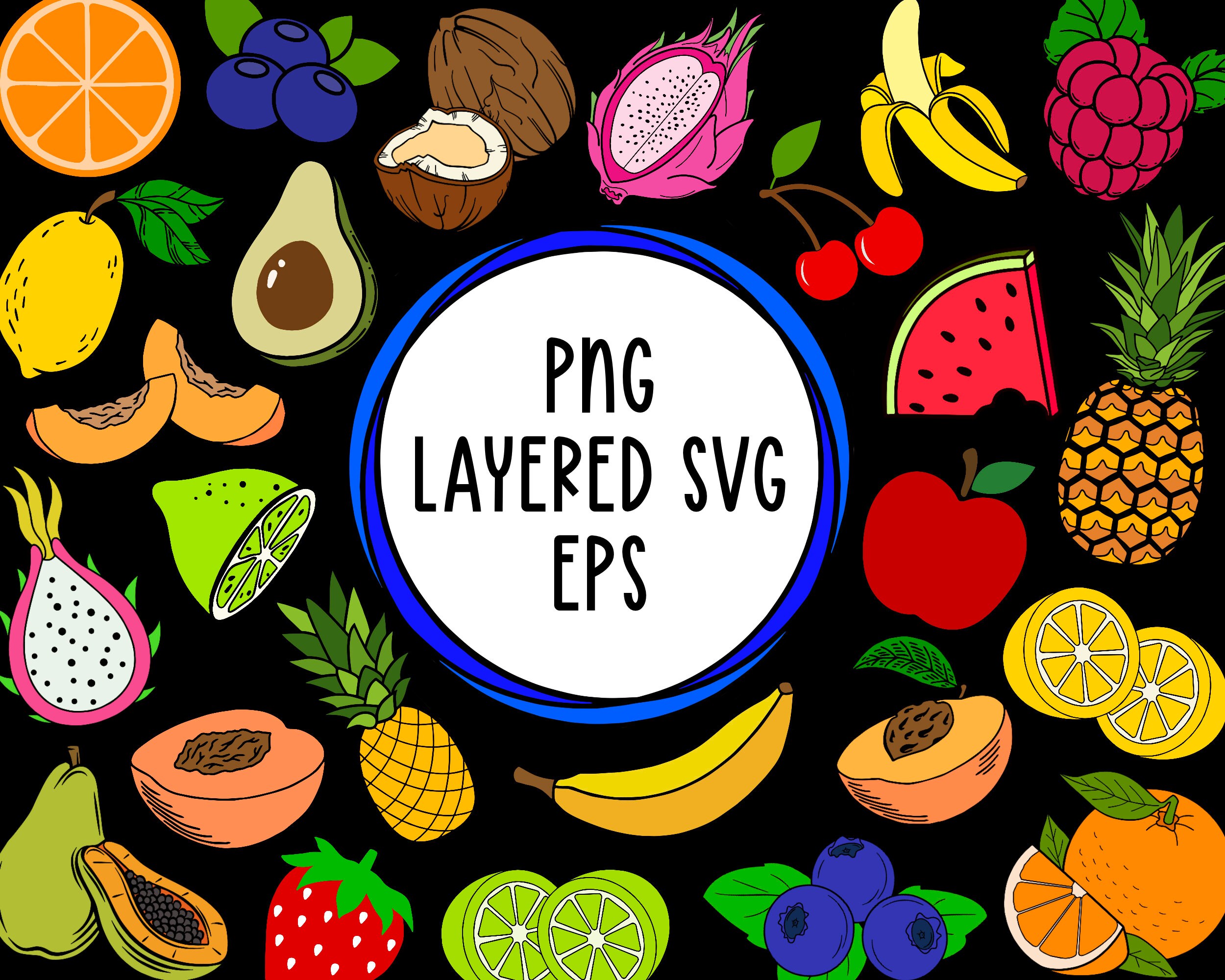 Fruit SVG Bundle Lemon Svg Orange Svg Watermelon Svg - Etsy