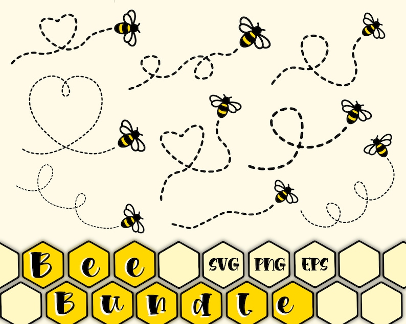 Bumblebee SVG Bundle, Bee Svg, Bumblebee Svg, Bee Hive, Flying Bee ...