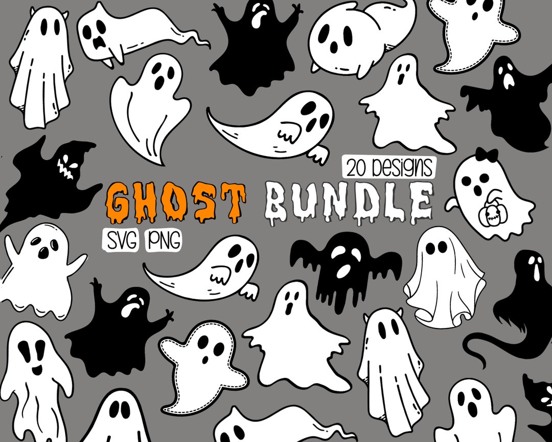 Ghost SVG Bundle, Ghost SVG, Halloween Svg, Spooky Svg, SVG Bundle, Svg ...