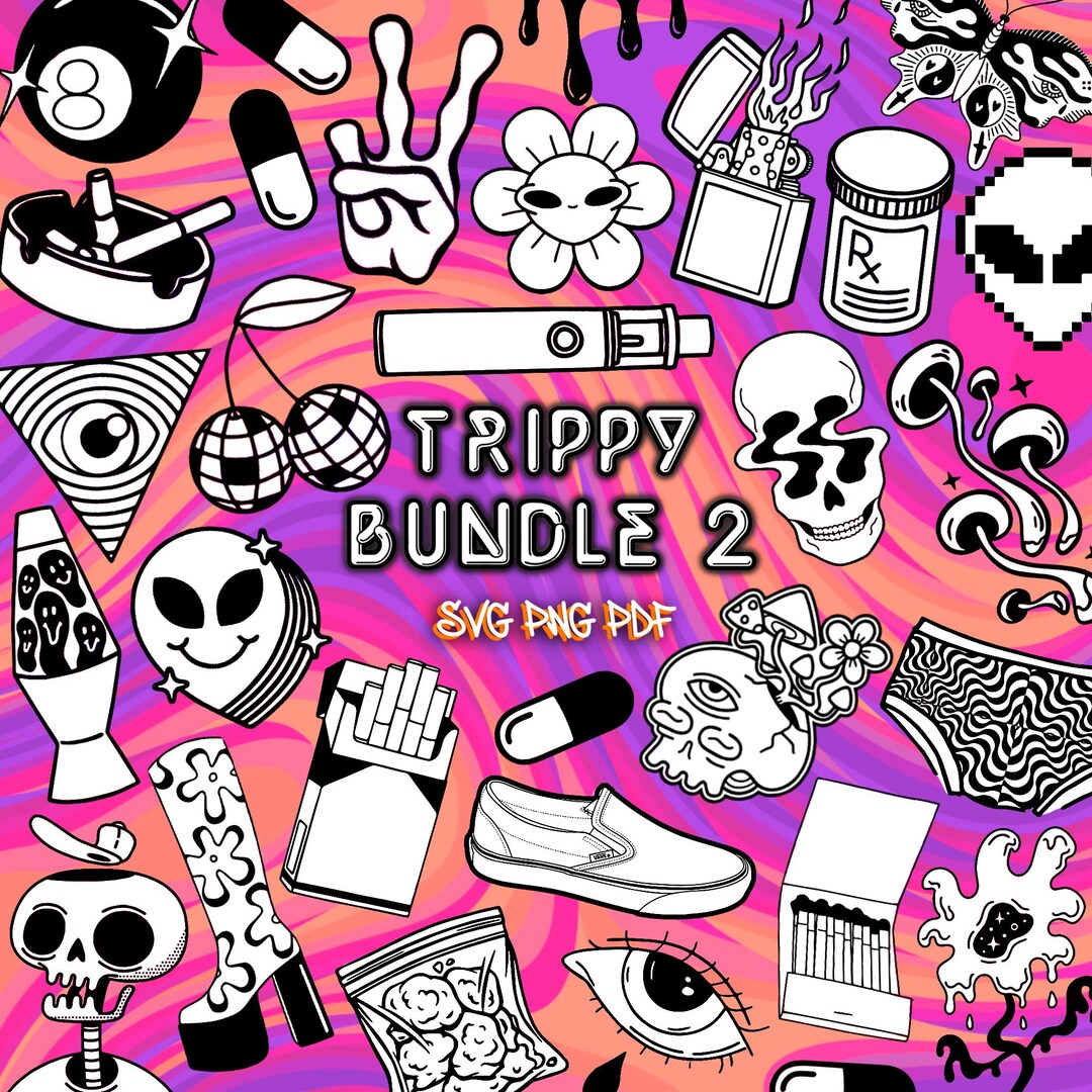 Trippy SVG Bundle, SVG Files, Hippie Svg, Groovy Svg, SVG Bundle, Png ...