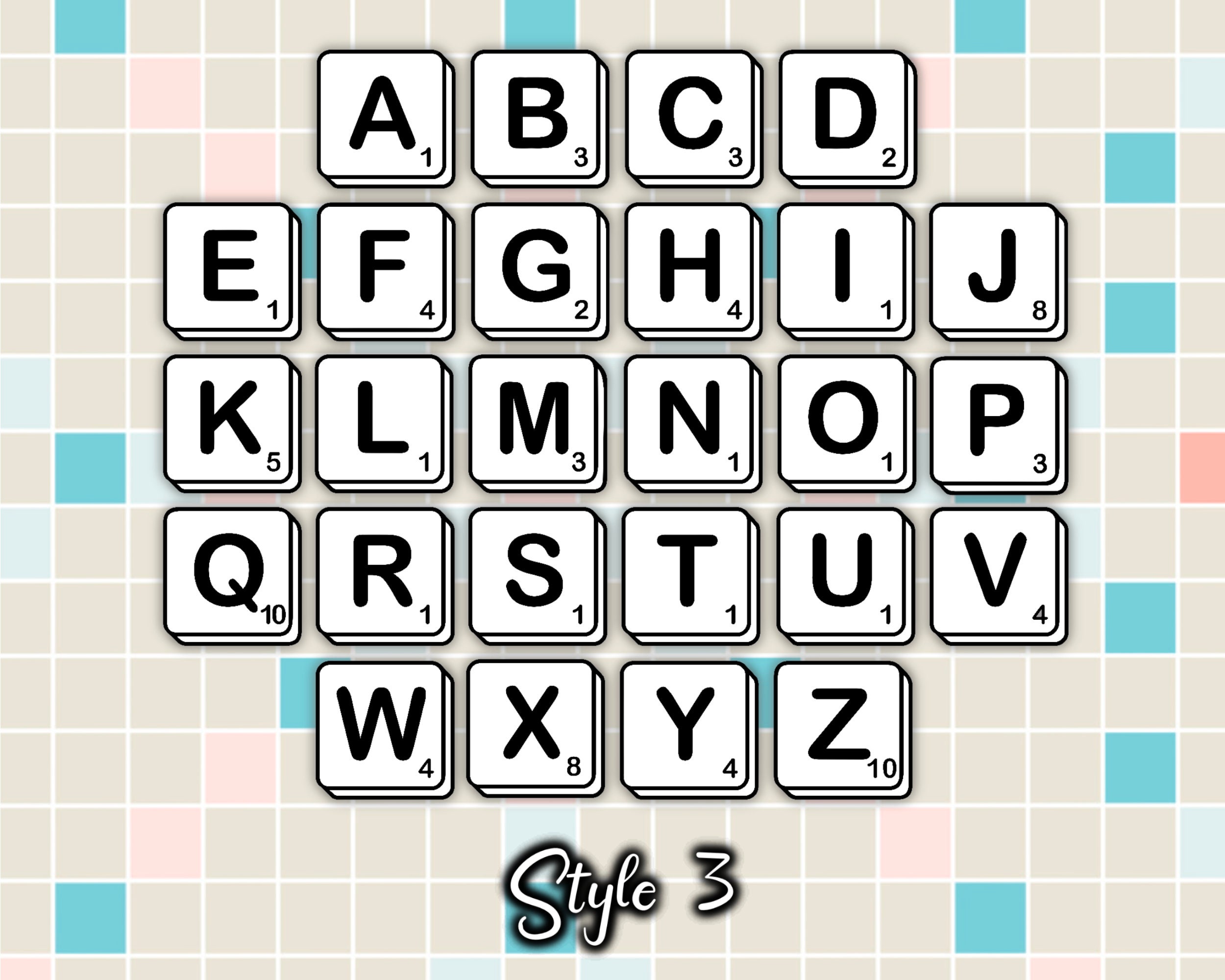 Scrabble Tile SVG Bundle SVG Bundle Png Letter Svg - Etsy Australia