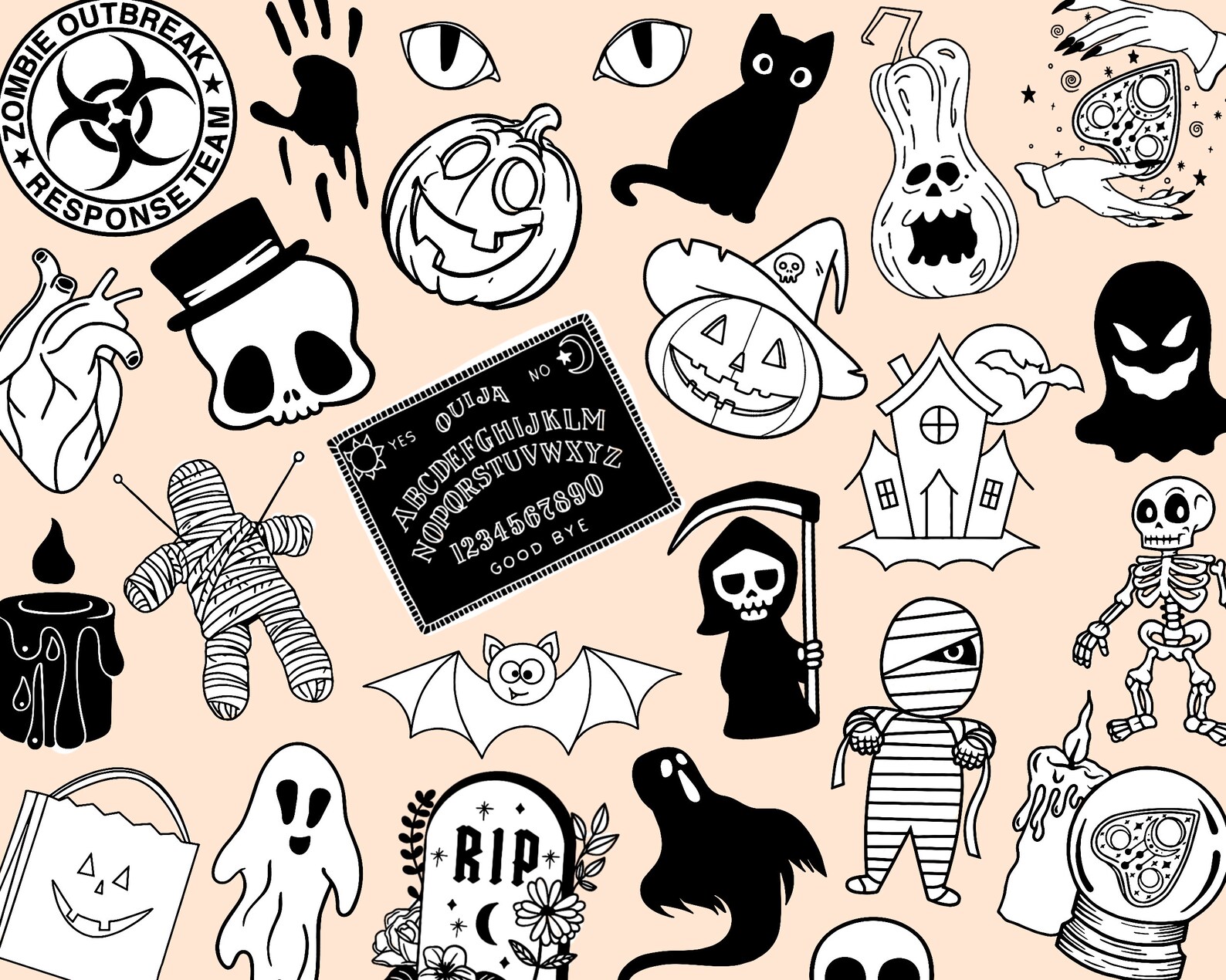 Spooky Vibes SVG Bundle, Halloween Svg, Spooky Svg, Files for Cricut ...