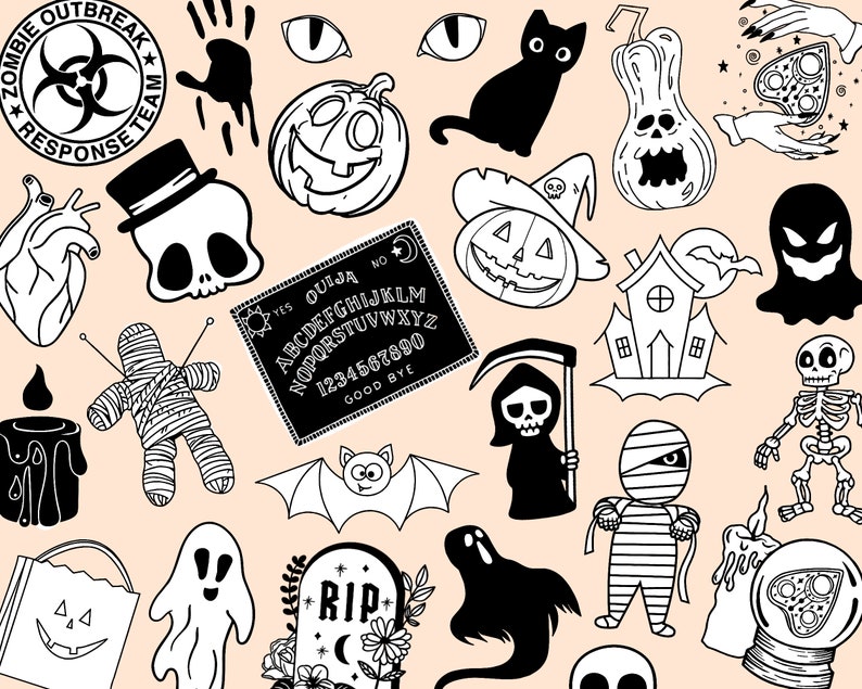 Spooky Vibes SVG Bundle, Halloween Svg, Spooky Svg, Files for Cricut ...