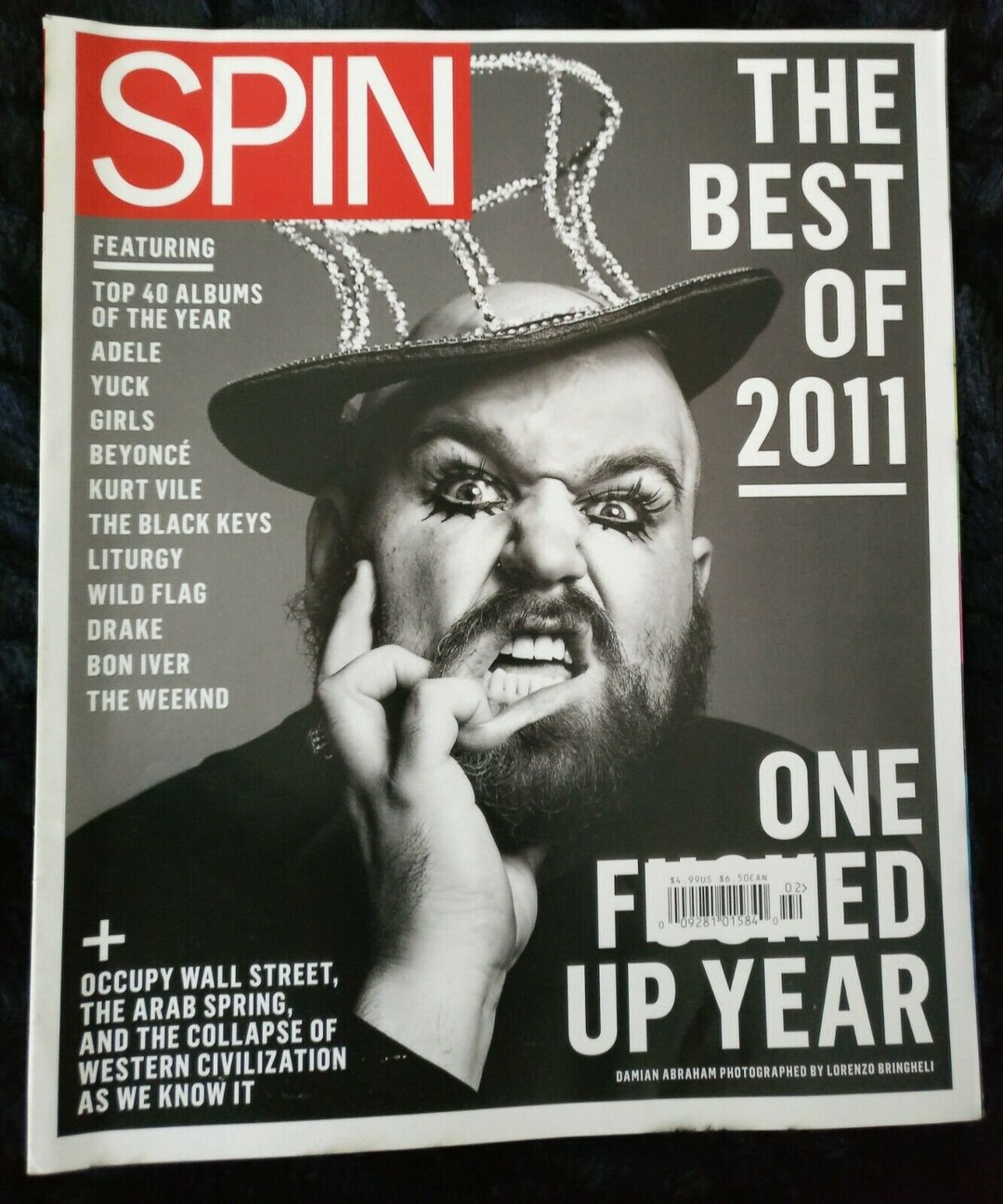 Spin Magazine January/february 2011: Damian Abraham Cover - Etsy