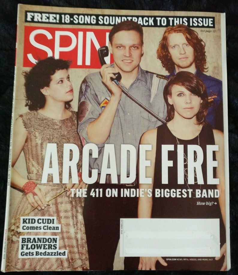 Spin Magazine October 2010 Arcade Fire Cover - Etsy