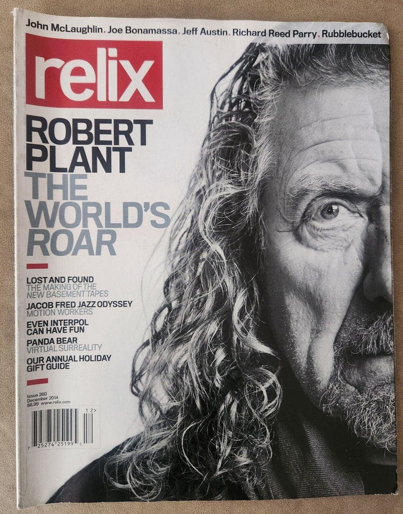 Relix Magazine December 2014 Issue 260 - Robert Plant Cover - Etsy
