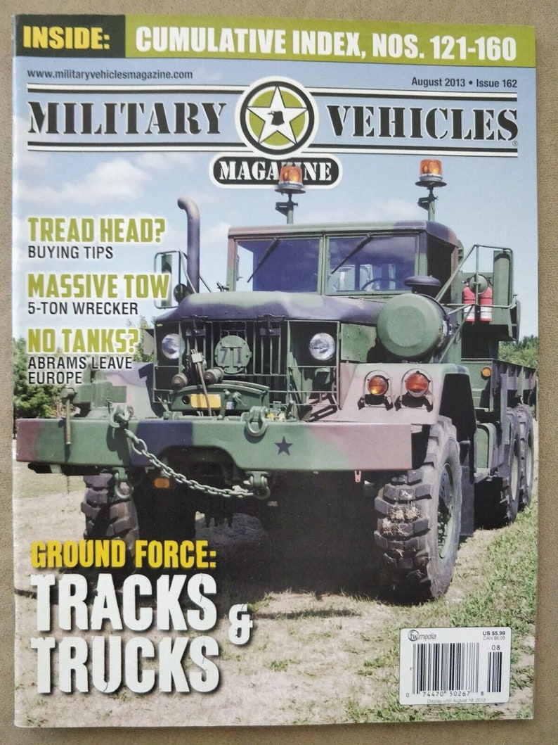 Military Vehicles Magazine August 2013 Ground Force: Tracks & Trucks - Etsy