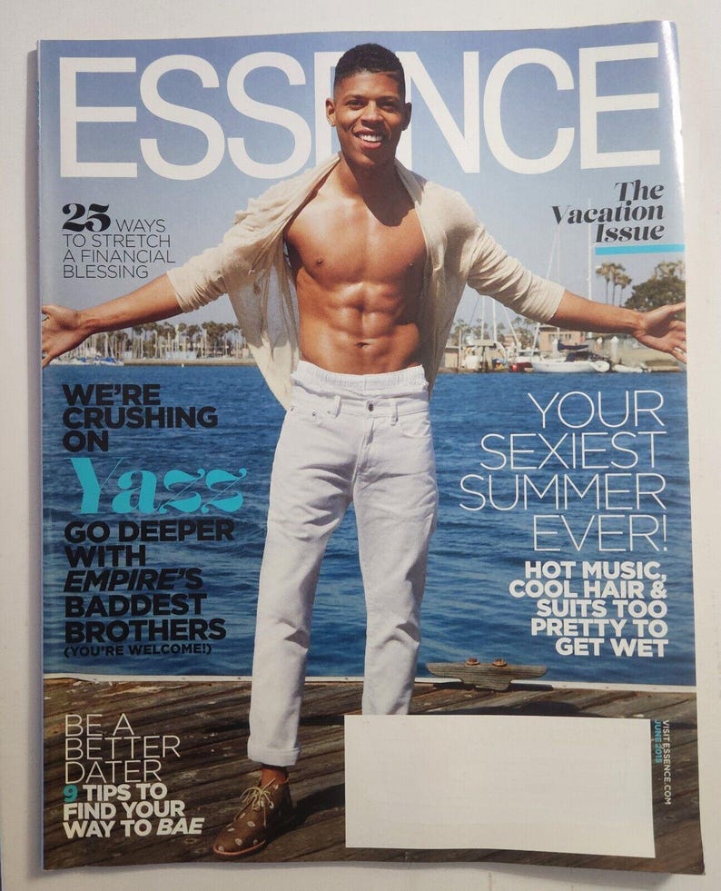 Essence Magazine June 2015 - the Vacation Issue: Yazz, Trai & Jussie - Etsy