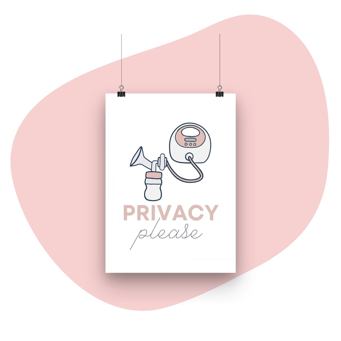 Pumping Sign for Work Printable - Privacy Please Sign - Pumping Door ...