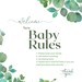 New Baby Rules for Visitors - Hospital Door Sign for Newborn - Rules ...
