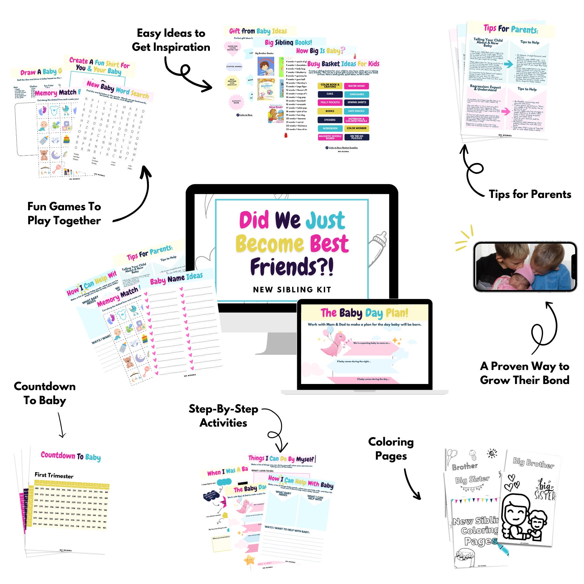 Big Brother/big Sister Worksheet Activity Printable Pack - New Sibling ...