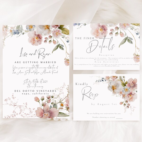 Botanical Invitation - Etsy